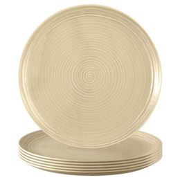 Seltmann Weiden Speiseteller "Speiseteller Terra ø 27,5 cm 6er Set", beige, Speiseteller