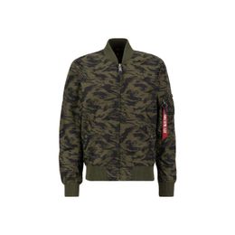 Herren Bomberjacke "MA-1 TT Camo Light", grün, Gr. XL, Alpha Industries, Obermaterial: 100% Nylon, Futter: 100% Nylon, Jacken