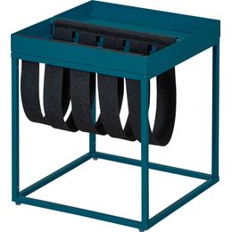 Beistelltisch Inter Link, B:35cm H:40cm T:35cm, blau, Wohnzimmer, Tische, "Club NY", mit praktischem Ablagefach aus Filz