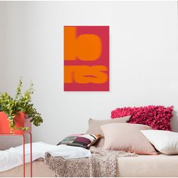 Leinwandbild Komar, B:40cm, orange, Holz, Papier, Wohnzimmer, Bilder, "Chunky Lounge - Gr&ouml;&szlig;e 40 x 60 cm", Keilrahmenbild mi Echtholzrahmen