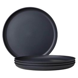 Mepal Speiseteller "Essteller Silueta &oslash; 26 cm 4er Set", L:26cm, schwarz, Speiseteller