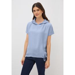 Cecil Damen Kapuzenshirt, blau, Gr. XS, unifarben, Stoff, Vorderseite: 85% Modal, 15% Polyester; Kapuze: 85% Modal, 15% Polyester; R&uuml;ckseite: 95%
