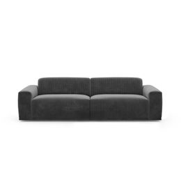 Big-Sofa Trendmanufaktur, B:254cm H:72cm T:107cm, grau, 88% Polyester, 12% Polyacrl, Sofas, "Braga, mit hochwertigem Kaltschaum, Megasofa, in Cord