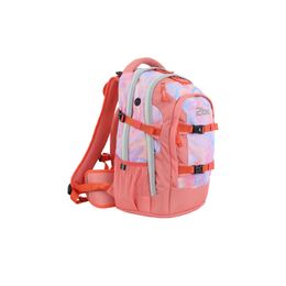 2be Damen Schulrucksack "Back to School", rot, Kunstfaser, bedruckt, Rucks&auml;cke, aus RPET Polyester-Material