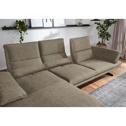 Ecksofa W.Schillig, B:291cm H:94cm T:164cm, schwarz, Flachgewebe S22 (100% Polyester), Wohnzimmer, Sofas, "broadway, Designsofa mit tollem
