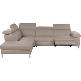 Ecksofa Calia italia, B:291cm H:80cm T:236cm, grau, Wohnzimmer, Sofas, "Nove, mit erstklassigen Sitzkomfort und Komfortfunktion", L-Form, mit