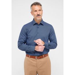 Eterna Herren Langarmhemd "SLIM FIT", blau, Gr. 44, 100% Baumwolle, Hemden, NON IRON (b&uuml;gelfrei)