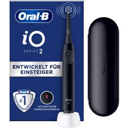 Oral-B Elektrische Zahnbürste "iO Series 2", schwarz, Elektrozahnbürsten, für die sanfte Reinigung, Reise-Etui