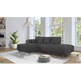 Ecksofa Home Affaire, B:254cm H:83cm T:165cm, grau, Struktur (100% Polyester);Filzoptik (100% Polyester), Wohnzimmer, Sofas, "Svennis L-Form", incl.