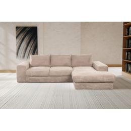Ecksofa WERK2, B:280cm H:86cm T:190cm, beige, 100% PES, Wohnzimmer, Sofas, "Rozzana Design Ecksofa mit hohem Komfort, zeitlos & elegant, L-Form", in