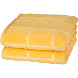 Handt&uuml;cher Ross, B:50cm L:100cm, orange, Frottier, Baumwolle, Handt&uuml;cher, "Cashmere &Uuml;berkaro", 100% Baumwolle, kariert, in modischen Karo Farben