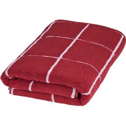 Duschtuch Ross, B:75cm L:140cm, rot, Frottier, Baumwolle, Handt&uuml;cher, "Cashmere &Uuml;berkaro", 100% Baumwolle, kariert, in modischen Karo Farben