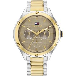 Tommy Hilfiger Damen Multifunktionsuhr "CLASSIC", gold, Armbanduhren, Quarzuhr, Armbanduhr, Damenuhr, Herrenuhr, Datum, Edelstahlarmband