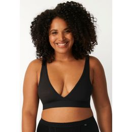 Sloggi Damen Bralette "GO Allround", Gr. 1, schwarz, Single Jersey, Obermaterial: 88% Modal, 9% Elasthan, 3% Polyamid, BHs, One Size, hohe