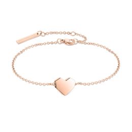 Damen Armband "Schmuck Edelstahl Armkette Urban Heart Herz", 21cm, Edelstahl, rosa, Liebeskind Berlin, Edelstahl, Armbänder
