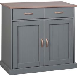 Kommode Inter Link, B:90cm H:86cm T:45cm, braun, FSC-zertifizierter Holzwerkstoff, MDF, Massivholz, Wohnzimmer, Sideboards, "Luzern"