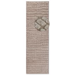 Designteppich ELLE DECORATION, B:80cm H:18mm L:240cm, beige, Polyester, Teppiche, "Artistique", Hochflor, Shaggy, L&auml;ufer, weich, Langflor, modern,
