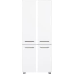 Midischrank Optifit, B:60cm H:150,4cm T:34,8cm, wei&szlig;, Holzwerkstoff, Badezimmer, Schr&auml;nke, "Bern"