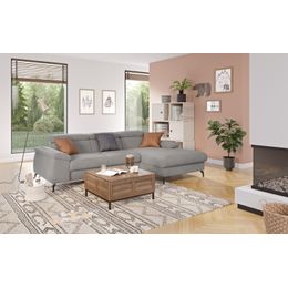 Ecksofa COTTA, B:244cm H:72cm T:166cm, grau, 94% POLYESTER (PES) 6%POLYAMID (PA), Wohnzimmer, Sofas, "Kitty L-Form, B: 242 cm", mit