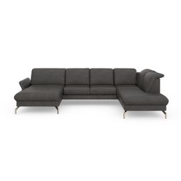 Sit & More Wohnlandschaft SIT & MORE, B:338cm H:84cm T:207cm, grau, Sofas, "Fashion U-Form", wahlweise mit Kopfteilverstellung, Vorziehsitz, motorisch,