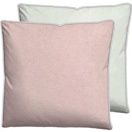 Kissenbezug Biberna, B:80cm L:80cm, rosa, Flanell, Obermaterial: 100% Baumwolle, Outdoor, Kissenbez&uuml;ge, "Hermal Flanell mit Rei&szlig;verschluss,