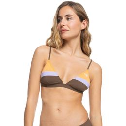 Roxy Damen Bandeau-Bikini-Top "Splice It Up", braun, Gr. XS, 87% Nylon, 13% Elasthan, Bikini-Oberteile