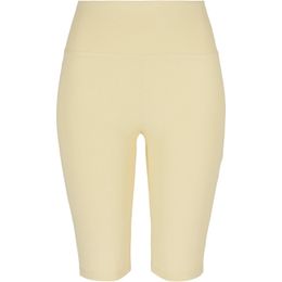 Urban Classics Damen Radlerhose "Urban Classics Damen Ladies Organic Stretch Jersey Cycle Shorts"softgelb, Gr. S, unifarben, 95% Baumwolle, 5%