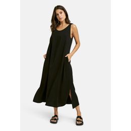 Smith & Soul SMITH & SOUL Damen Sommerkleid, schwarz, Gr. M, unifarben, Material: 100% Lyocell, Kleider, mit Seitenschlitze