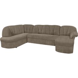 Wohnlandschaft DOMO collection, B:292cm H:82cm T:180cm, braun, 95% Polyester, 5% Nylon, Sofas, "Pegnitz, zeitlos und modern, mit attraktiver