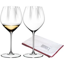 Weißweinglas "Chardonnay Gläser inklusive Poliertuch Performance 727 ml 2er Set transparent", transparent, RIEDEL THE WINE GLASS COMPANY, Trinkgefäße