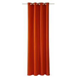 Vorhang Tom Tailor HOME, B:135cm H:245cm, orange, Wirkware, Baumwolle, Wohnzimmer, Gardinen, "DOVE"
