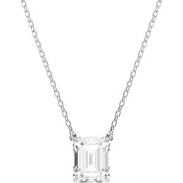 Swarovski Damen Kette mit Anhänger "Stilla Octagon", Metall, L: 47, silber, Metall, Halsketten, mit Swarovski Zirkonia (synth.)