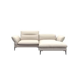 FLEXLUX "Salino, Funktionssofa mit Recamiere, Relaxsofa, Ecksofa" Sofa mit Arm- und Kopfteil-Verstellungen, Kaltschaum & Stahl-Wellen
