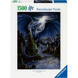 Ravensburger Kinder Puzzle "Der Schwarzblaue Drache", bunt, B:80cm H:60cm, Puzzles, Made in Germany