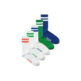 Jack & Jones JACK & JONES Herren Kurzsocken "Socken JACDEHLI TENNIS SOCKS 5 PACK 5er Pack", Gr. 40, bunt, Obermaterial: 72% Baumwolle CO. 26% Polyester PES. 2%