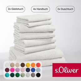 Handtuch Set s.Oliver, beige, Walkfrottier, Obermaterial: 100% Baumwolle, Handtuch-Sets, "s.Oliver, Premium Qualit&auml;t, 600 gr/m&sup2;", 2 G&auml;stet&uuml;cher