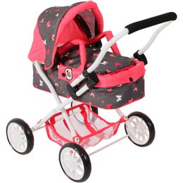 Bayer Chic 2000 CHIC2000 Kinder Puppenwagen "Smarty, Mini-Kuschelwagen", bunt, Kunststoff, Metall, Stoff, B:56cm H:56cm T:56cm, Puppenwagen, mit herausnehmbarer