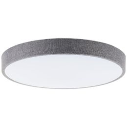 Brilliant LED Deckenleuchte "Filiz", Ø 49cm H: 8cm, 1 Stk., grau, Wohnzimmer, Leuchten, Ø 49 cm, Textil, 4500 lm, 3000-6500 K, dimmbar, Fernbedienung