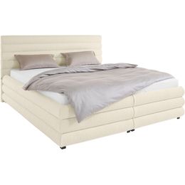Polsterbett, B:212cm L:211cm, beige, LeGer Home by Lena Gercke, 95% Polyester, 5% Polyarcyl, Betten, "Maylis Boucl&eacute;", wahlweise mit und ohne Matratze