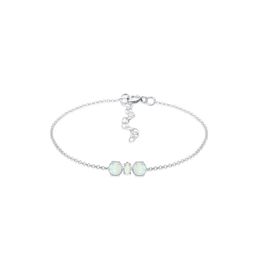 Elli Damen Armband "Synthetischer Opal 925 Sterling Silber", 16cm,mit Steinen, Silber 925 (Sterlingsilber), silber, Silber 925 (Sterlingsilber),