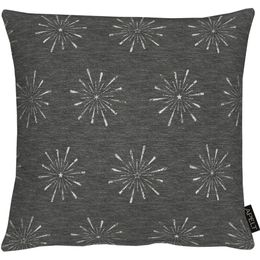Kissenh&uuml;lle Apelt, B:40cm L:40cm, silber, Polyester, Obermaterial: 65% Polyester, 30% Viskose, 5% Polyacryl, Kissenbez&uuml;ge, "6302"