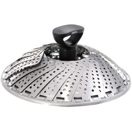 Gefu Dampfgartopf "VITALA", &Oslash; 27cm + H&ouml;he 7,6cm, silber, T&ouml;pfe, faltbare D&uuml;nstschale, &Oslash; 27 cm, Edelstahl, Induktion