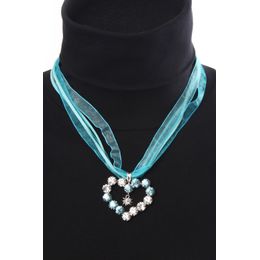 Allg&auml;u Rebell ALLG&Auml;U REBELL Damen Kette mit Anh&auml;nger "Gudrun", blau, Basic, Metall, Halsketten, Herz mit beweglichen Edelwei&szlig;