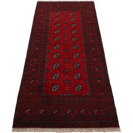 Orientteppich WOVEN ARTS, B:80cm H:8mm L:400cm, rot, Schurwolle, Teppiche, "Afghan Akhche Bokhara, auch als L&auml;ufer", reine Schurwolle f&uuml;r ein warmes