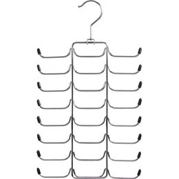 zeller PRESENT Krawattenhalter, H/T: 40cm, silber, Krawattenhalter, Metall, 24 Stege, ideal f&uuml;r Krawatten und G&uuml;rtel
