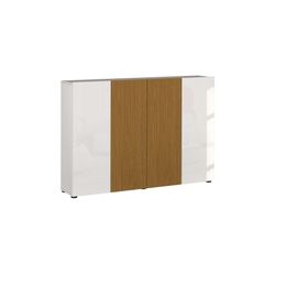 Schuhschrank Inosign, B:160cm H:115cm T:34cm, wei&szlig;, Flur, Schr&auml;nke, "LADY, Schuhkommode,Schuhm&ouml;bel,Schuhablage,Schuhregal", mit 10 Einlegeb&ouml;den, 12