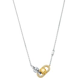Michael Kors Damen Kette mit Anhänger "Schmuck Geschenk Silber 925 Halskette Astor Link", Silber 925 (Sterlingsilber), L: 45,5 B: 1mm, gold, Silber