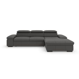 Ecksofa Home Affaire, B:286cm H:73cm T:174cm, braun, Luxus-Microfaser Lederoptik (100% Polyester);Luxus-Microfaser ALTARA NUBUCK (100%