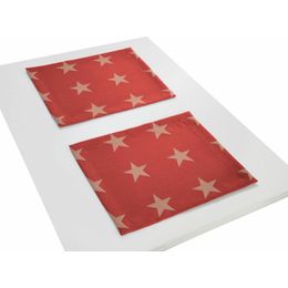 Platzset WIRTH, B:40cm L:35cm, rot, Obermaterial: 75% Polyester, 25% Baumwolle, Platzsets, "Felino"