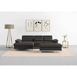 Sit & More Ecksofa SIT & MORE, B:295cm H:87cm T:180cm, braun, Wohnzimmer, Sofas, "Cabrio L-Form, B: 295 cm, mit Sitztiefen-, Arm- & Kopfteilverstellung", 2